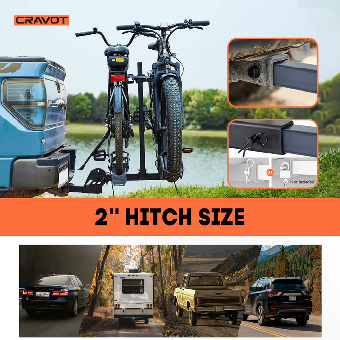 Cravot CyberRack E2 Hitch Bike Rack | eBike Vehicle Carriers - Biktrix